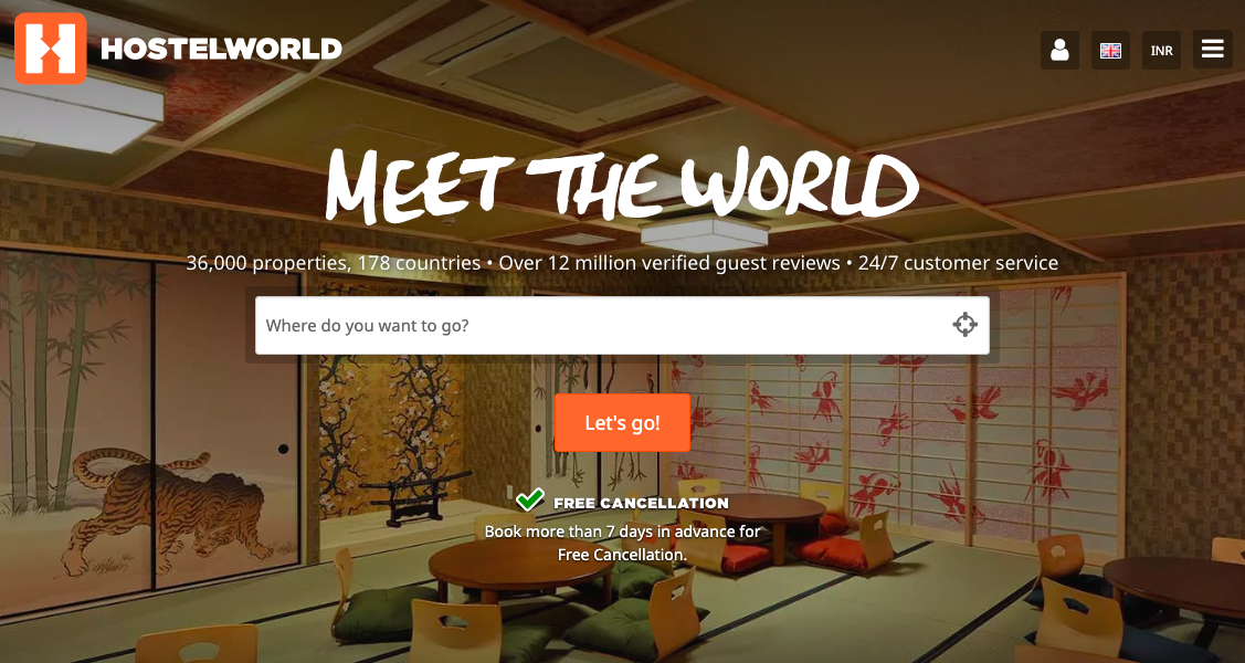 Hostelworld Compte